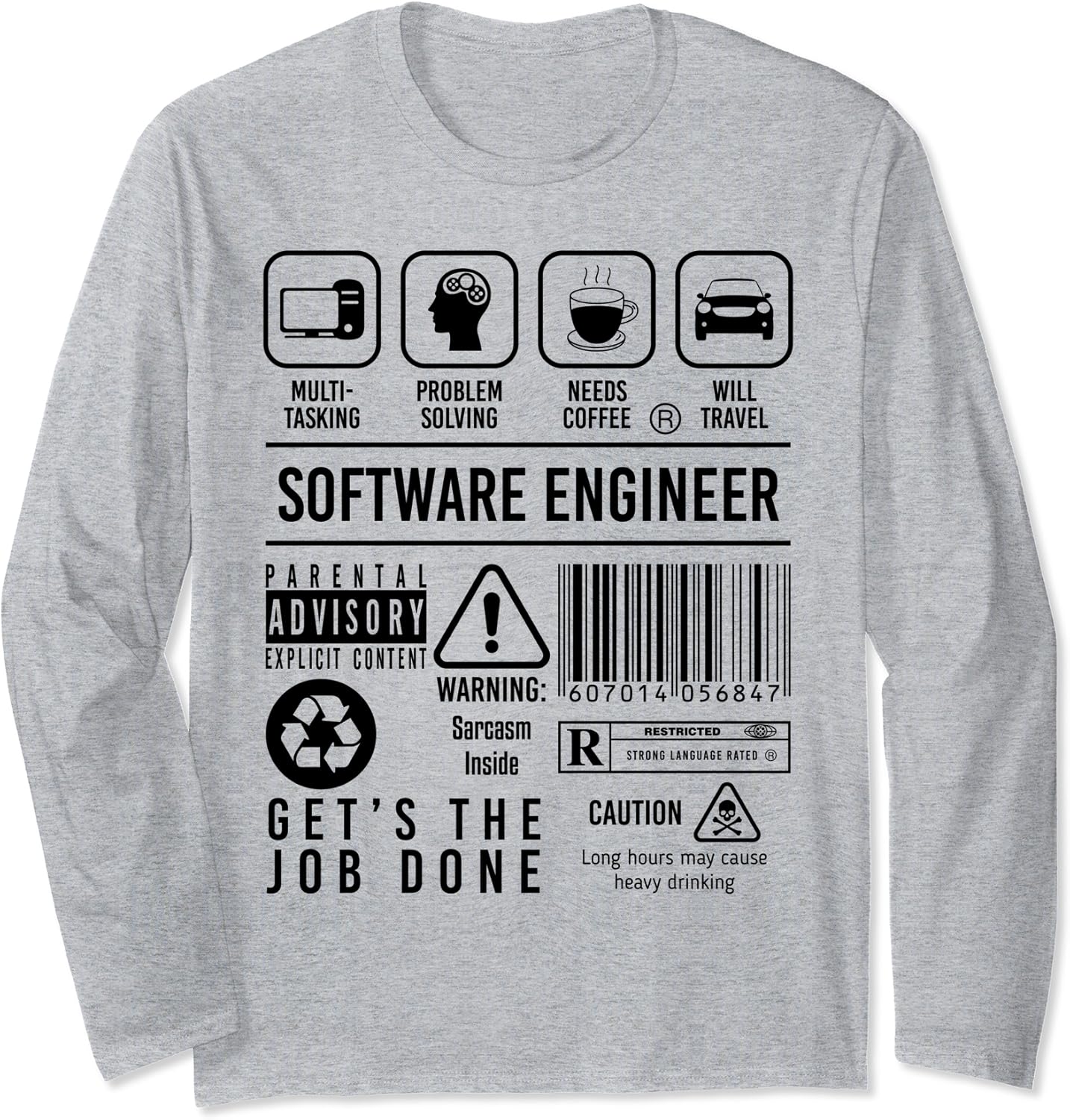 Software Engineer Developer Job Computer Science Nerd Long Sleeve T Shirt Clothing